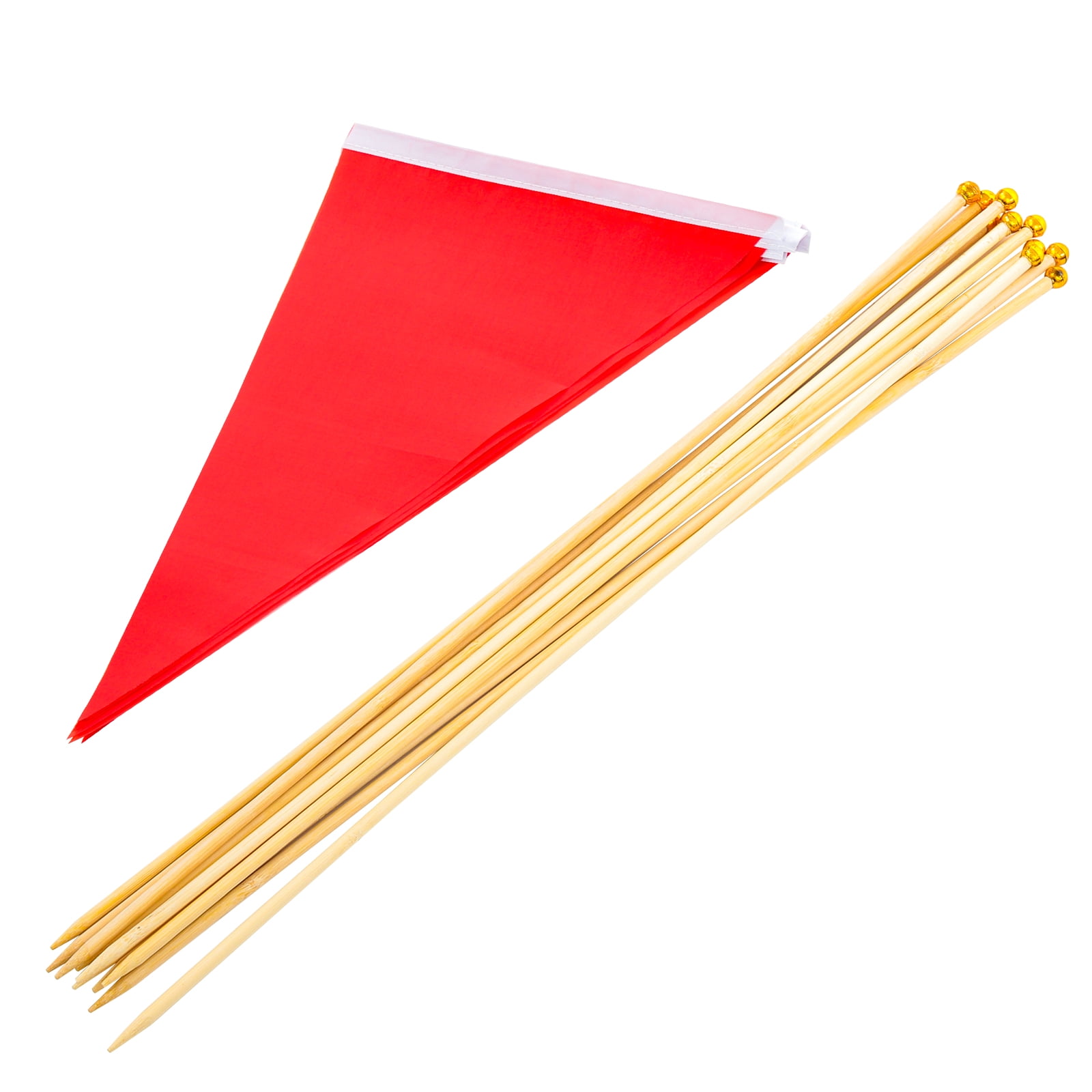 10 Pcs Flag Pole Landscape Lawn Marking Flags Triangle Marker Child ...