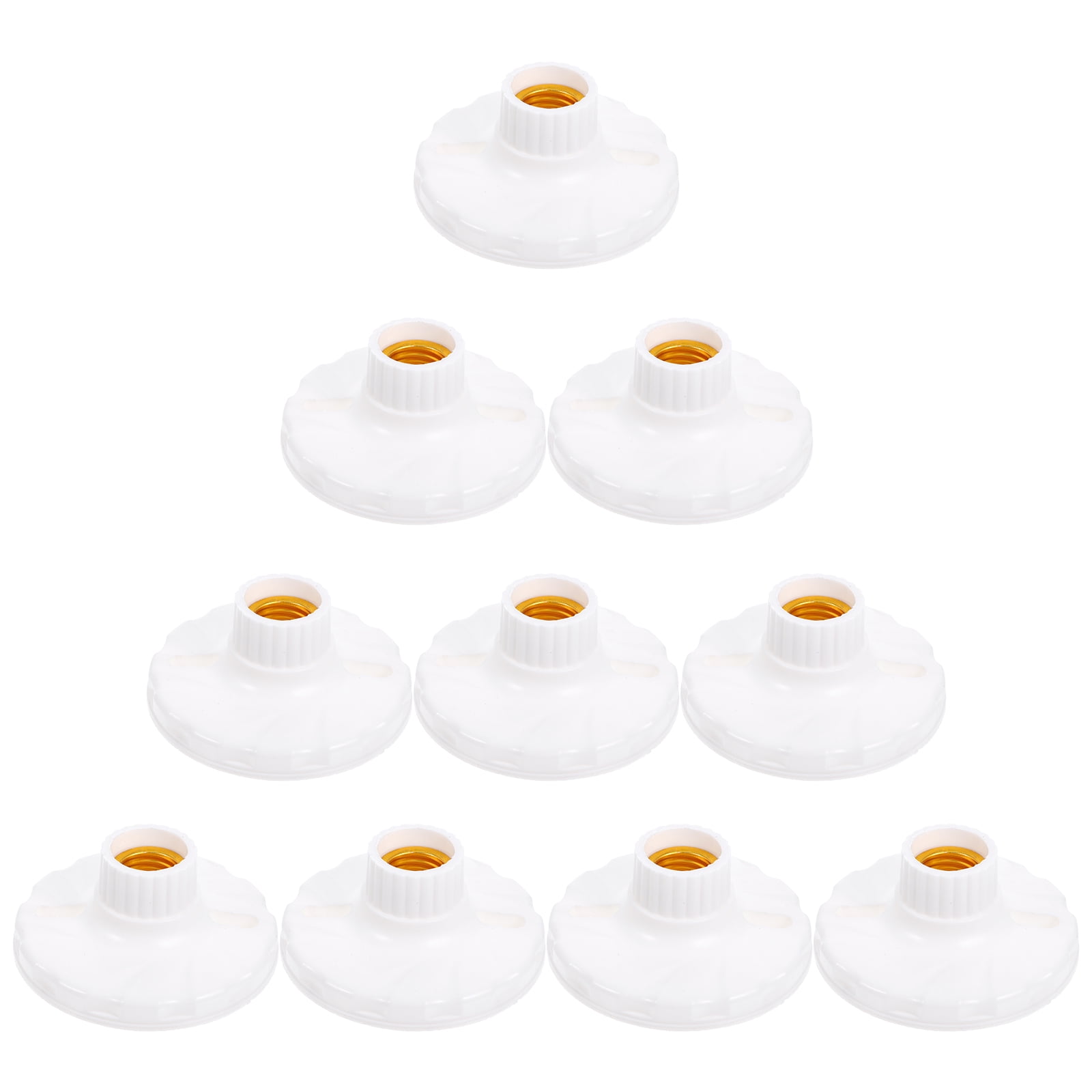 E27 Lamp Socket Replacement Parts in White ABS and Copper for Daily Use ...