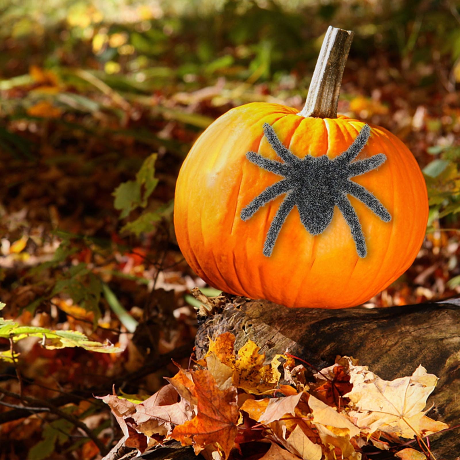 10 Pcs Flocking Spiders, 2.75 Inch Spiders Halloween Decorations ...