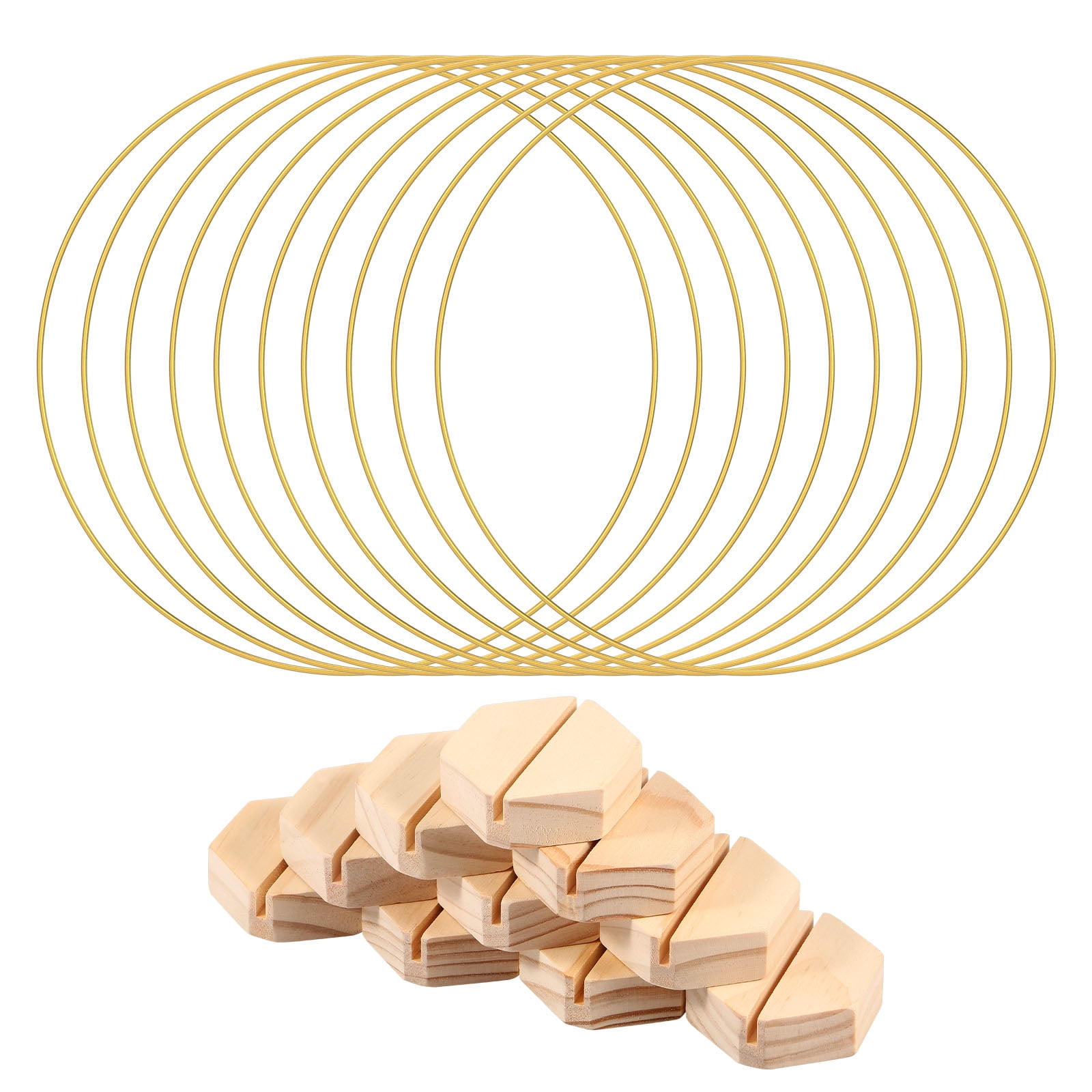 10 Pcs Floral Hoop Centerpiece with Stand 12 Inches Large Metal Hoops ...