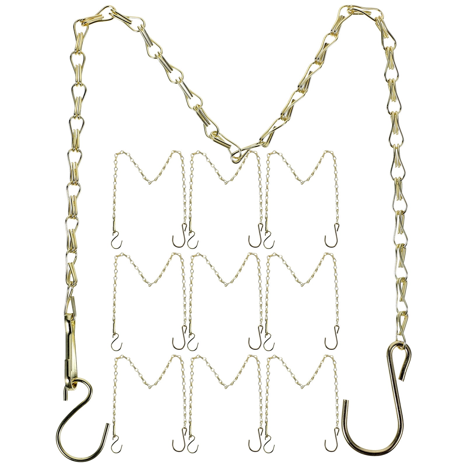 10 Pcs Flower Basket Hanging Chain Flower Pots Metal Chain Hanger Plant ...