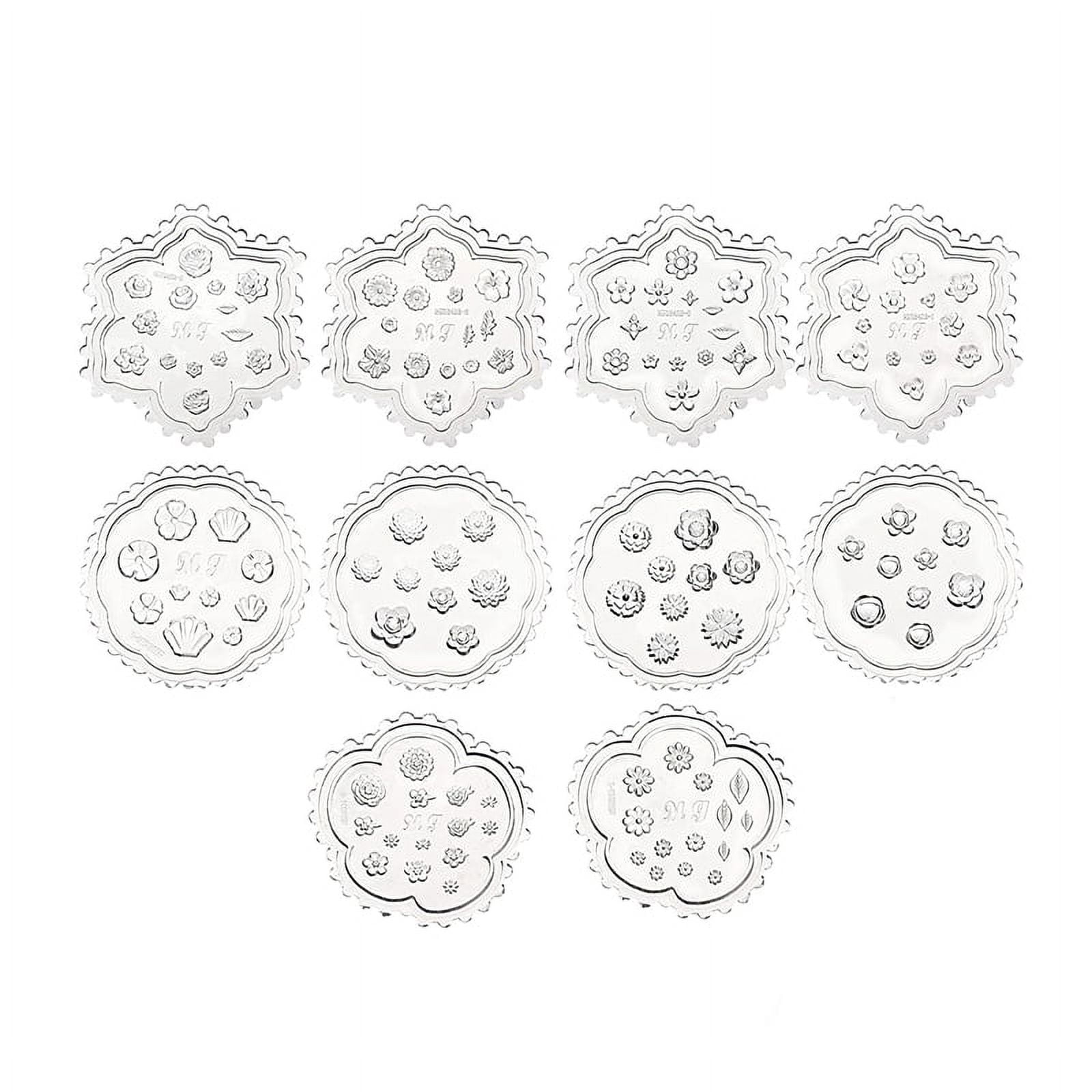 10 Pcs Flower Polymer Clay Molds Mini Resin Polymer Clay Small Flower ...