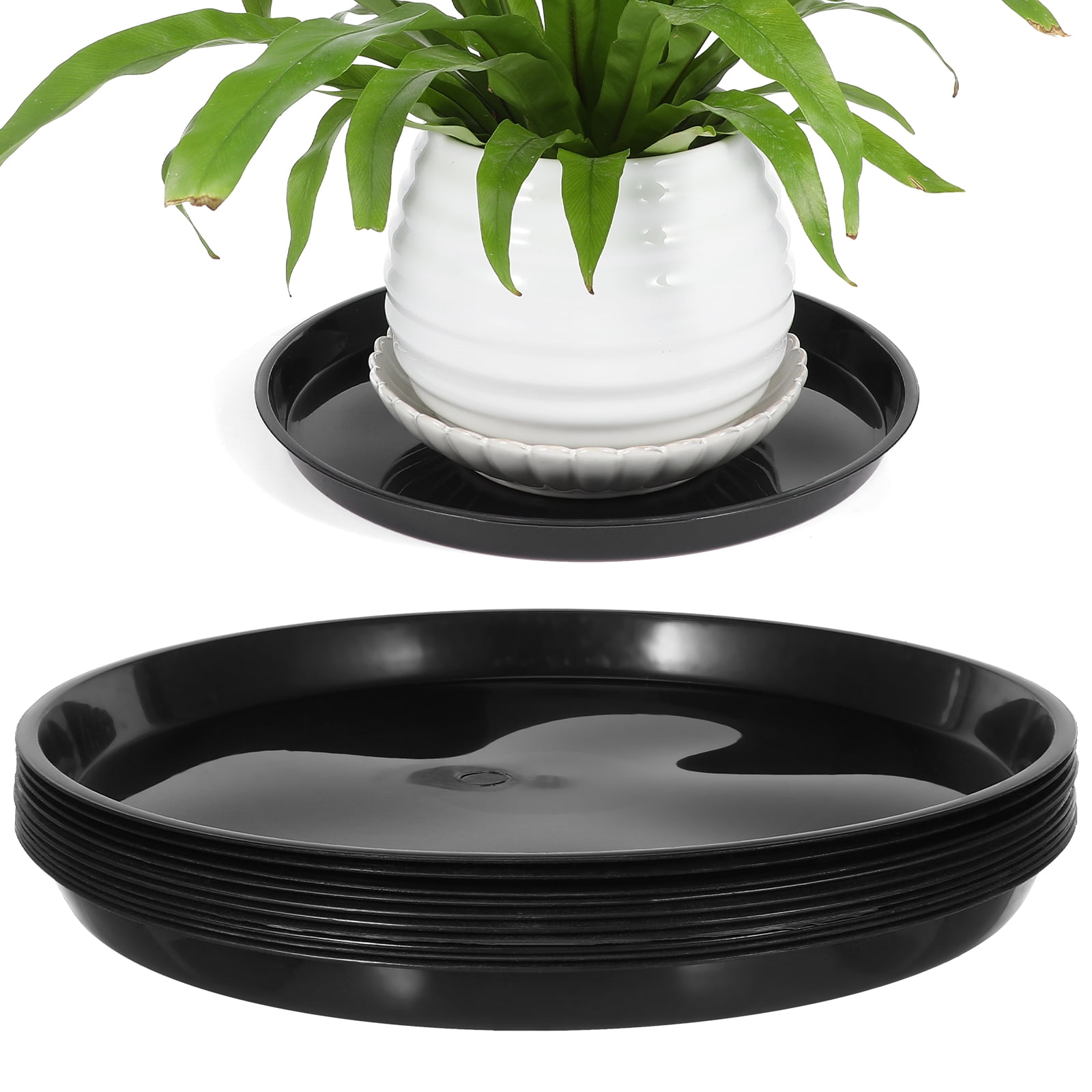 10 Pcs Flower Pot Tray Plants Planter Water Trays Plant Plates Dish ...