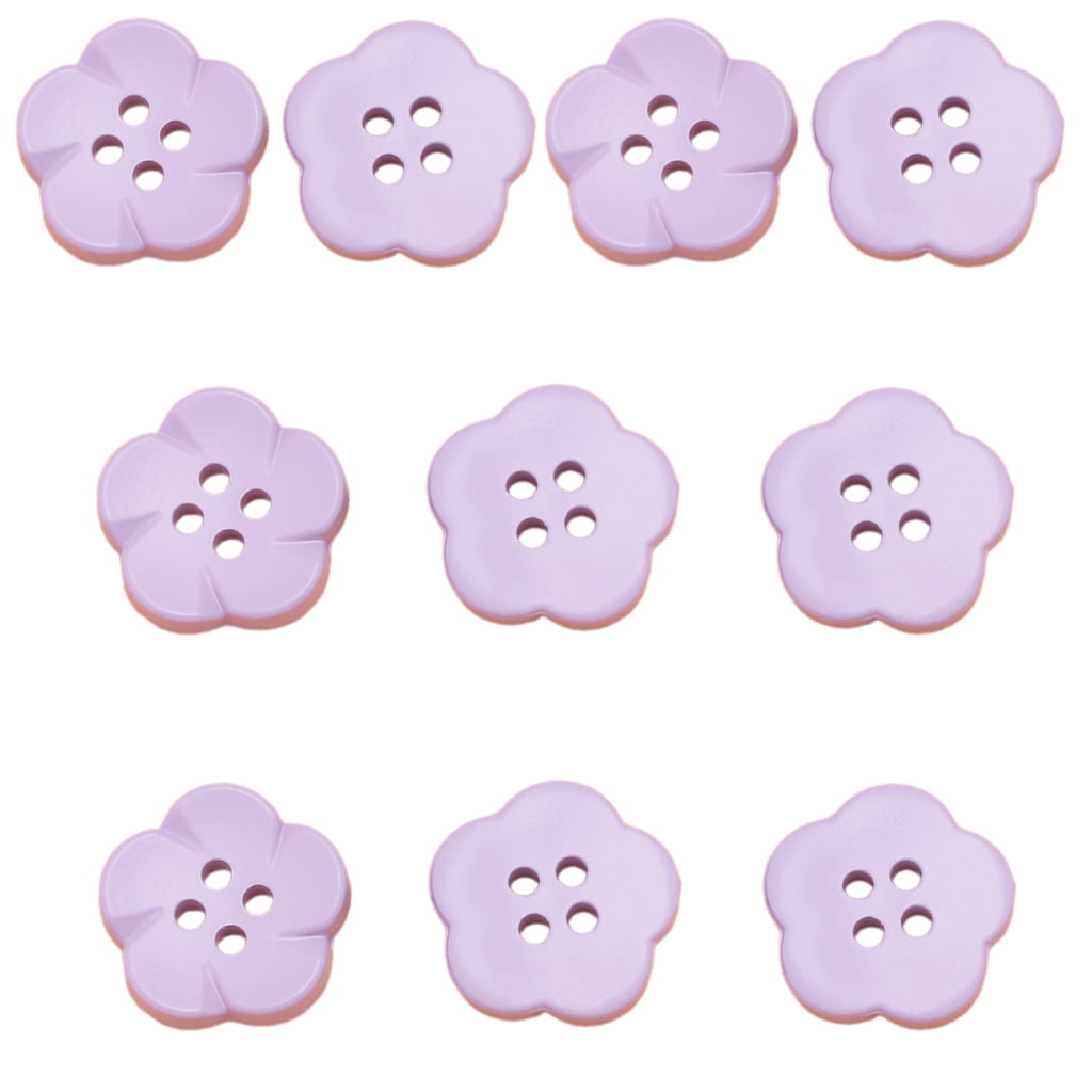 10 Pcs Flower Shape Buttons 4 Holes Buttons Colourful Buttons Sewing ...
