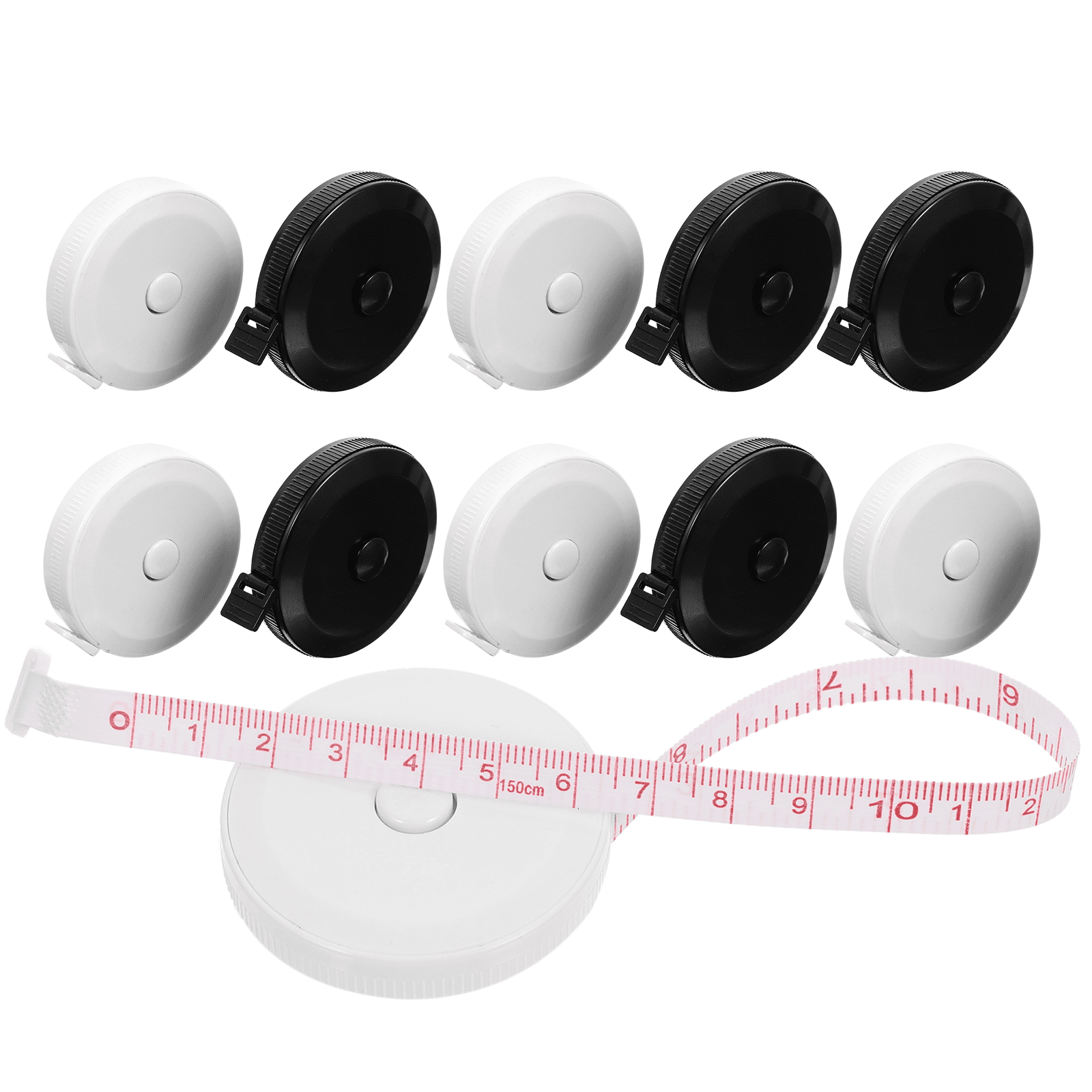 10 Pcs Fluorescent Steel Tape Measure Telescopic Plastic Ruler ...