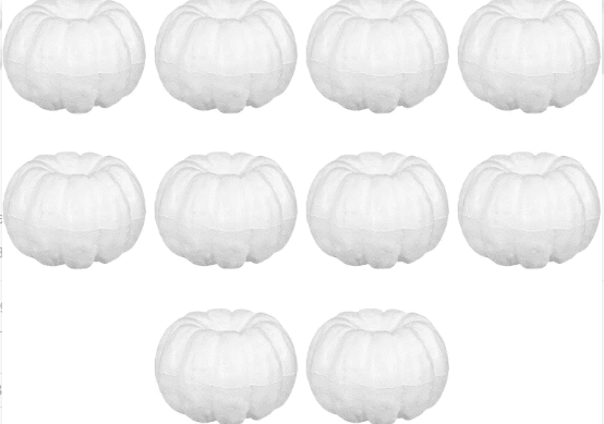 10 Pcs Foam Pumpkins Arts and Craft Handmade, Rustic Harvest Artificial ...