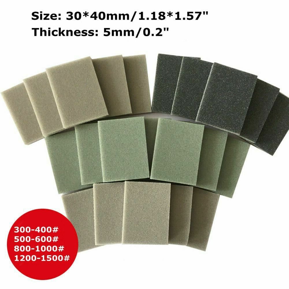 10 Pcs Foam Sanding Blocks Wet And Dry Car Body Fine Coarse Sandpaper ...