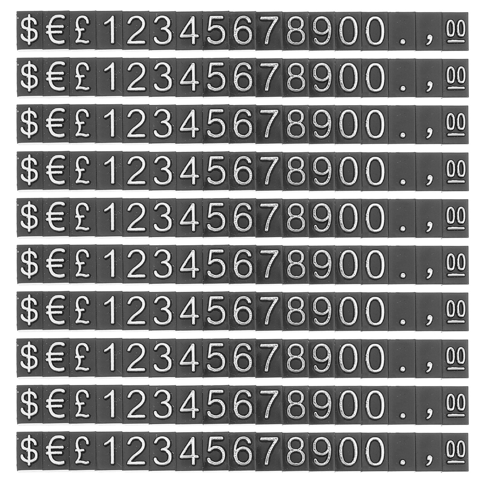 Raindrops White Plastic Price Tags with Numbers for Store Display Easy ...