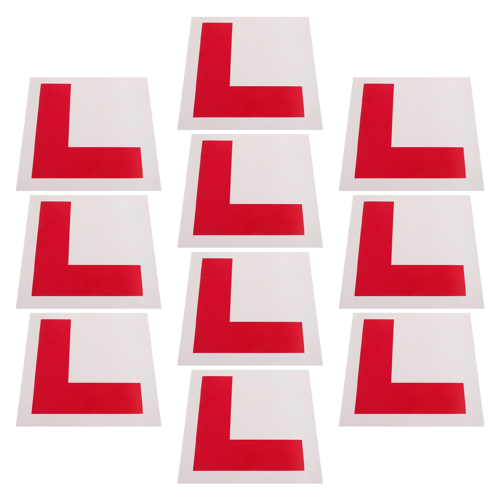 10 Pcs Front License Plate Mount Driver Car Magnet Tape Logo Stickers ...