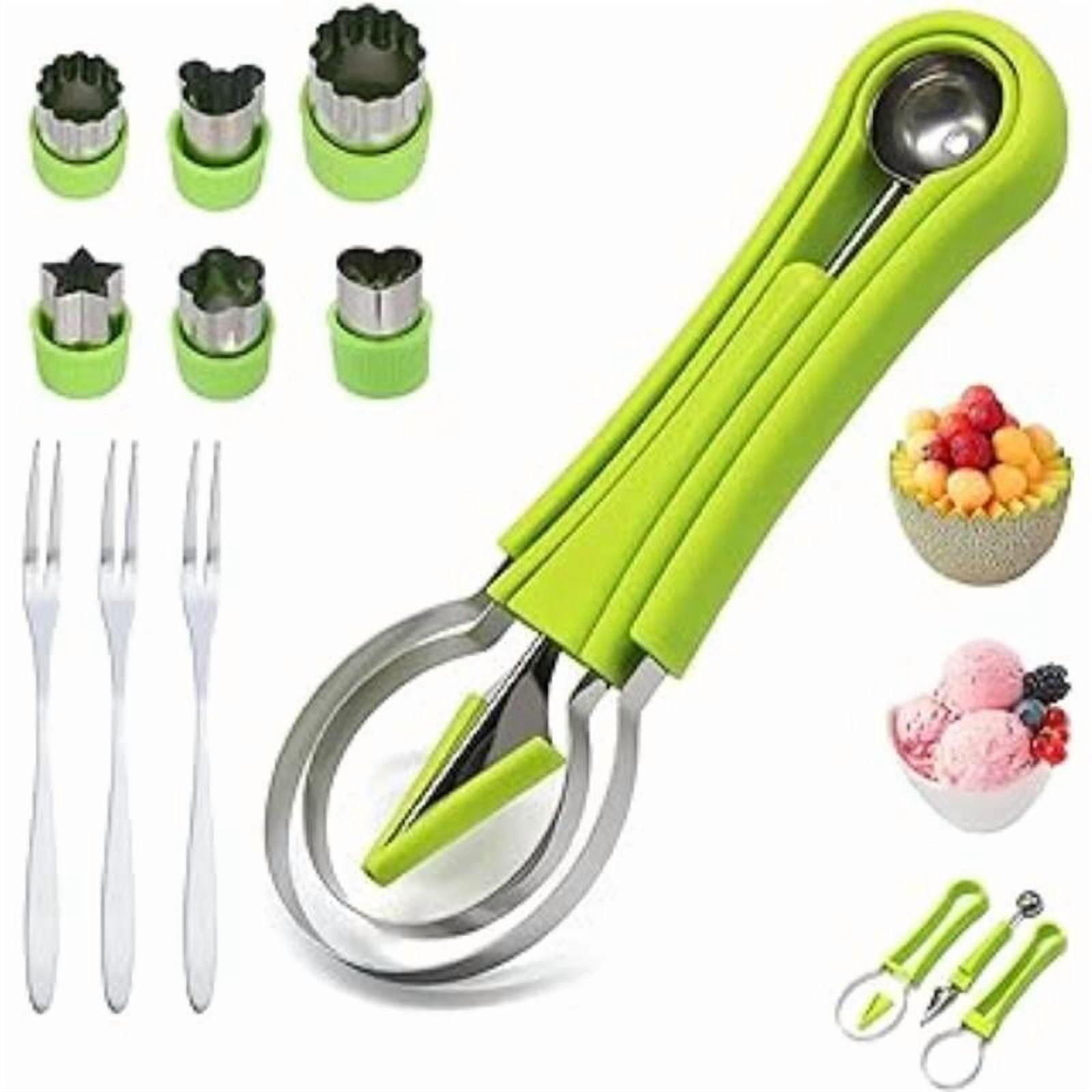 10 Pcs Fruit Ball Digger Stainless Steel Fruit Engraving Knife Set with ...