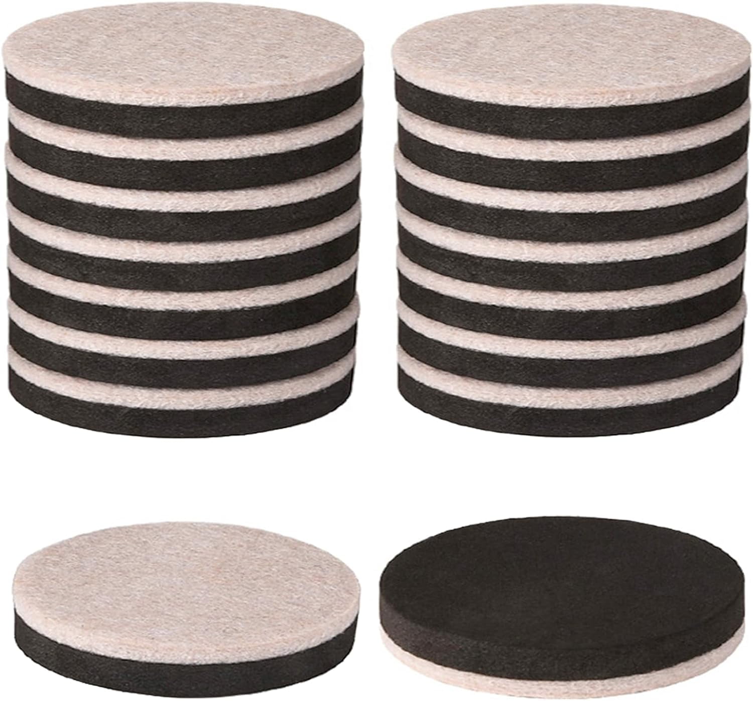 10 Pcs Furniture Sliders 3 Inch Round Felt Furniture Slider Reusable ...