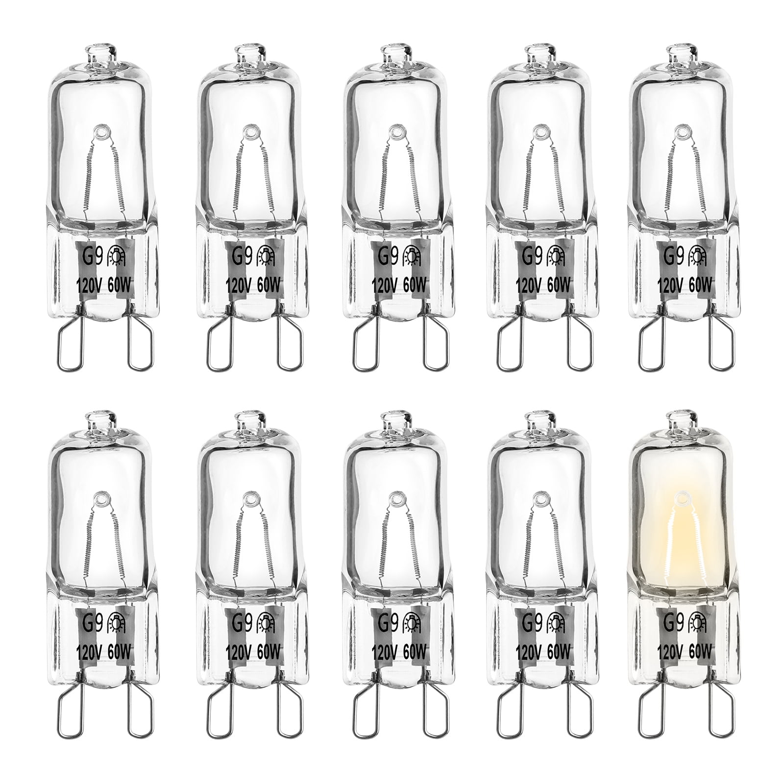 Customer reviews for 10 Pcs G9 Halogen Light Bulb 120V 60W JCD Bi-Pin ...