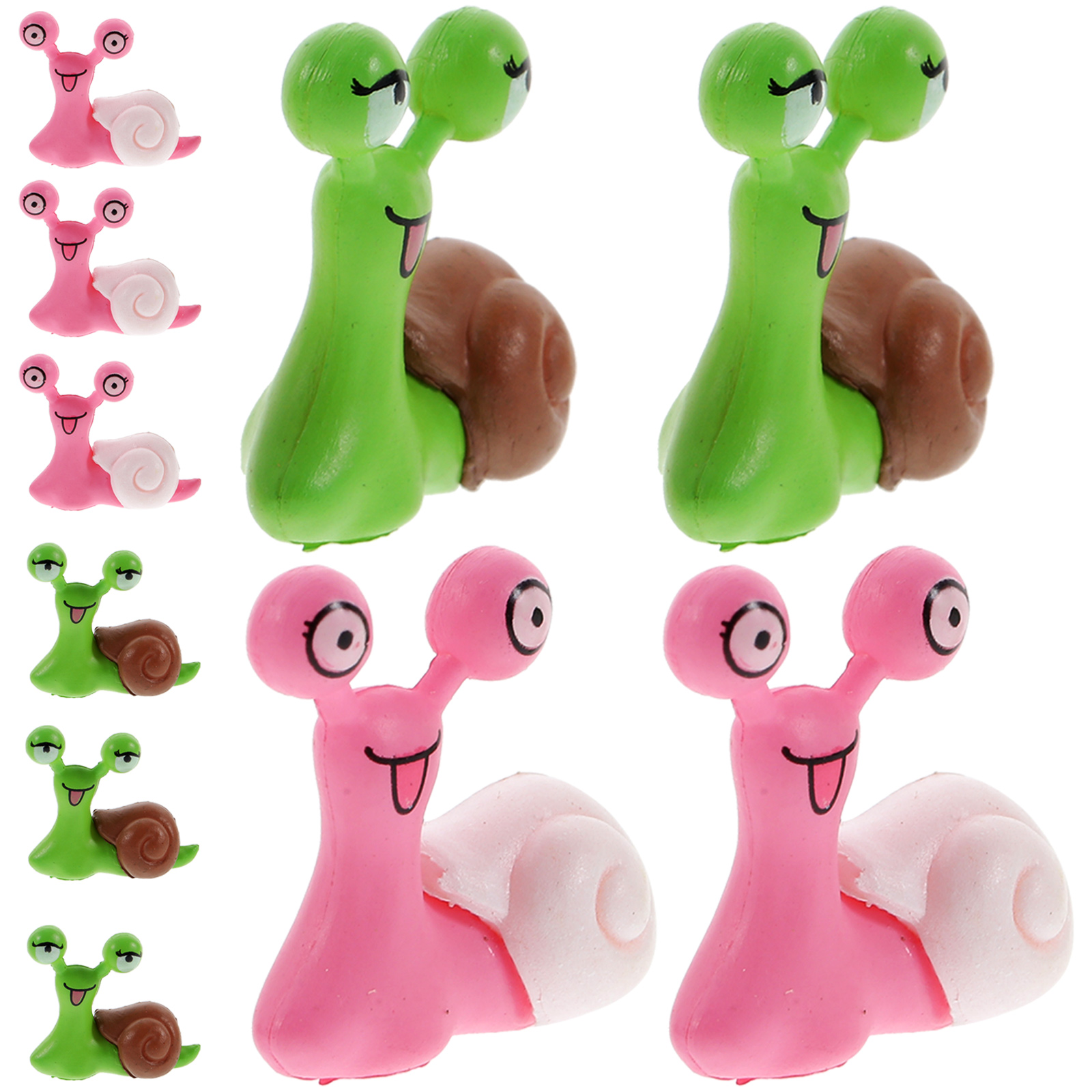 10 Pcs Garden Snail Decoration Toys Miniature Figurine Fish Tank ...