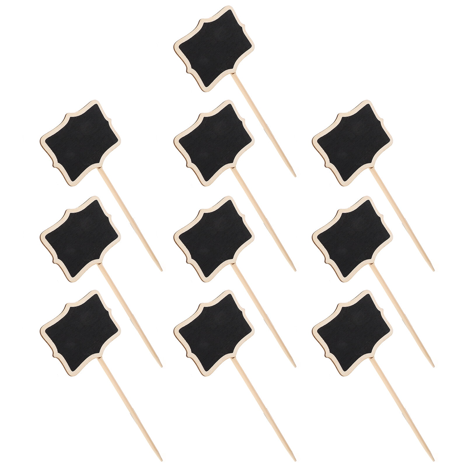 10 Pcs Gardening Plug-in Plant Label Identification Marker Plants Black ...