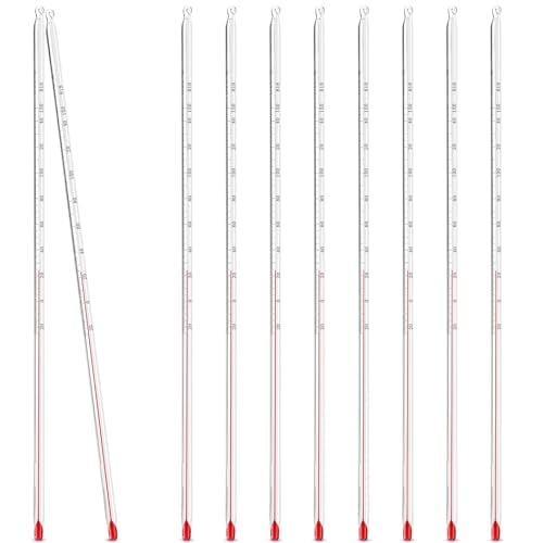 10 Pcs General Purpose Lab Thermometer 12 Inch 76mm Immersion Glass ...