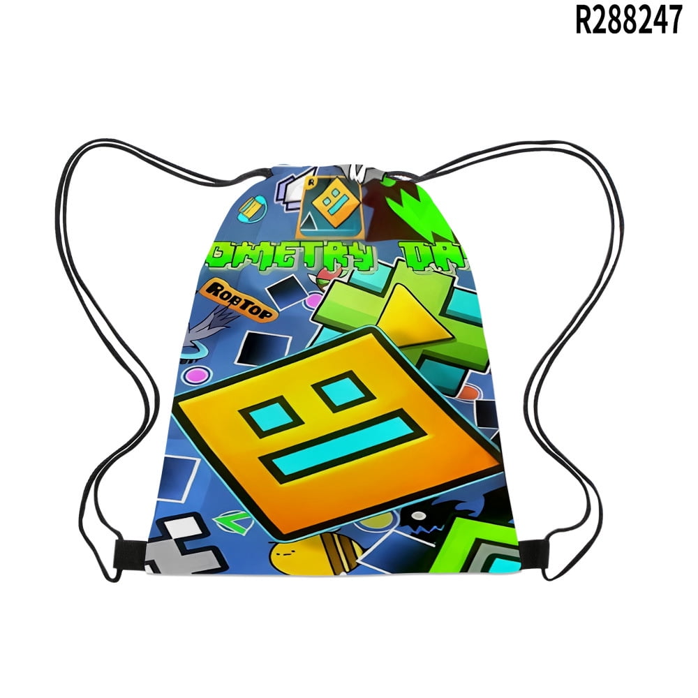 10 Pcs Geometry Dash Drawstring Bags Geometry Dash Birthday Party ...