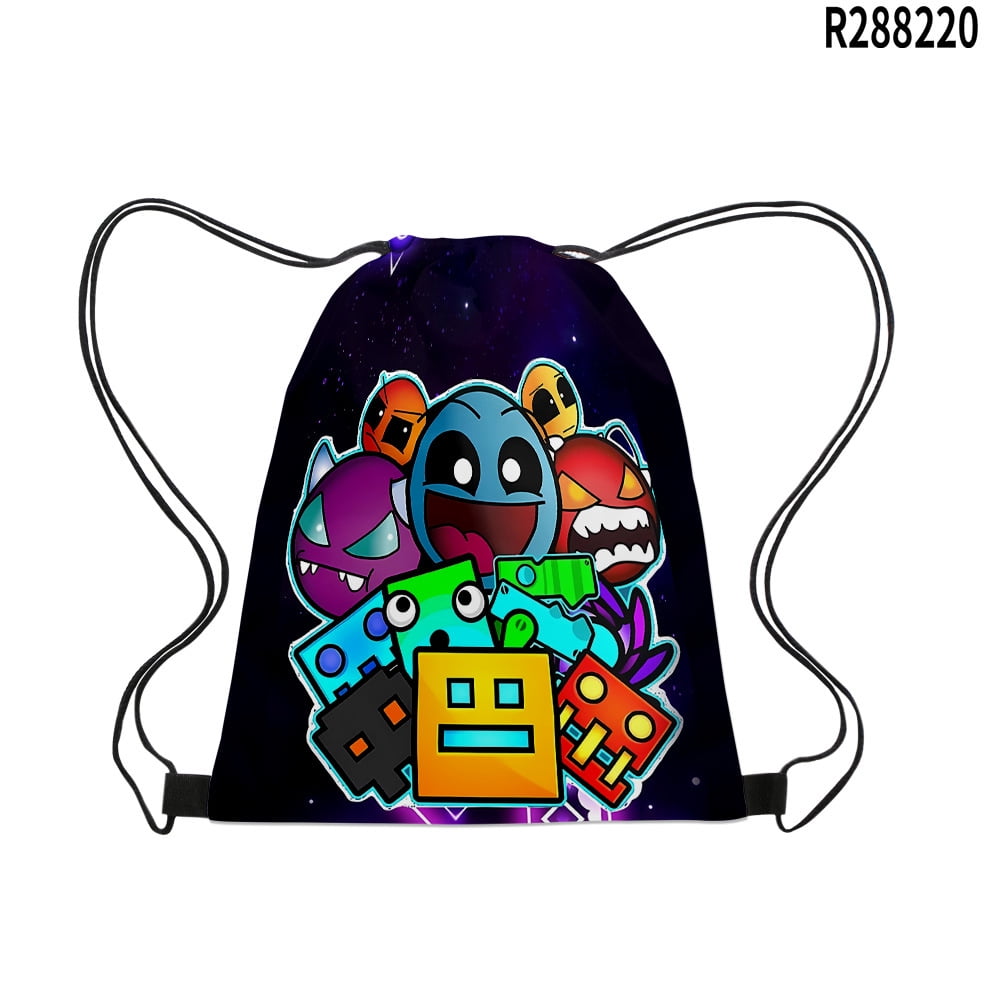 10 Pcs Geometry Dash Drawstring Bags Geometry Dash Birthday Party ...