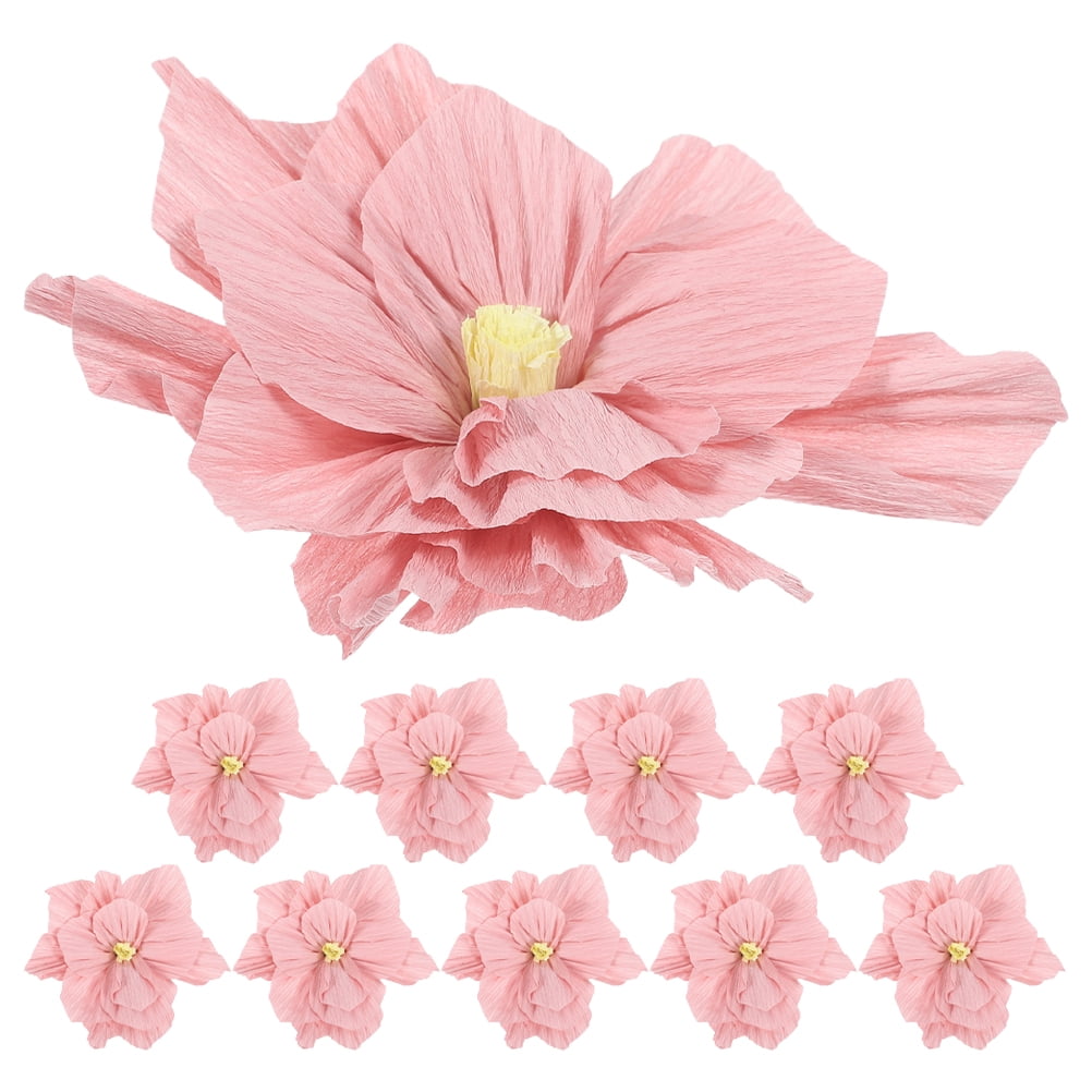 10 Pcs Giant Tissue Paper Flowers Decorative Pleated Indoor Crumpled ...