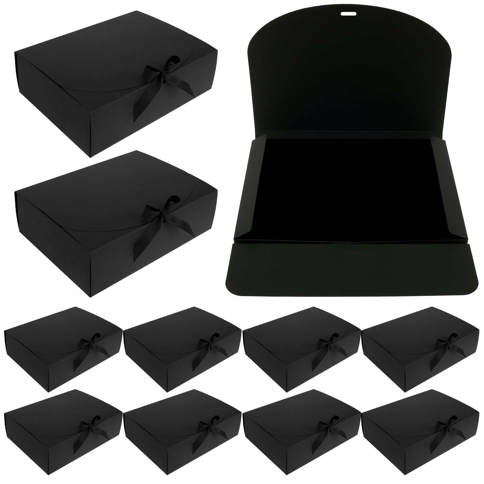 10 Pcs Gift Boxes with Lids and Ribbon Paper Present Box Large Capacity ...