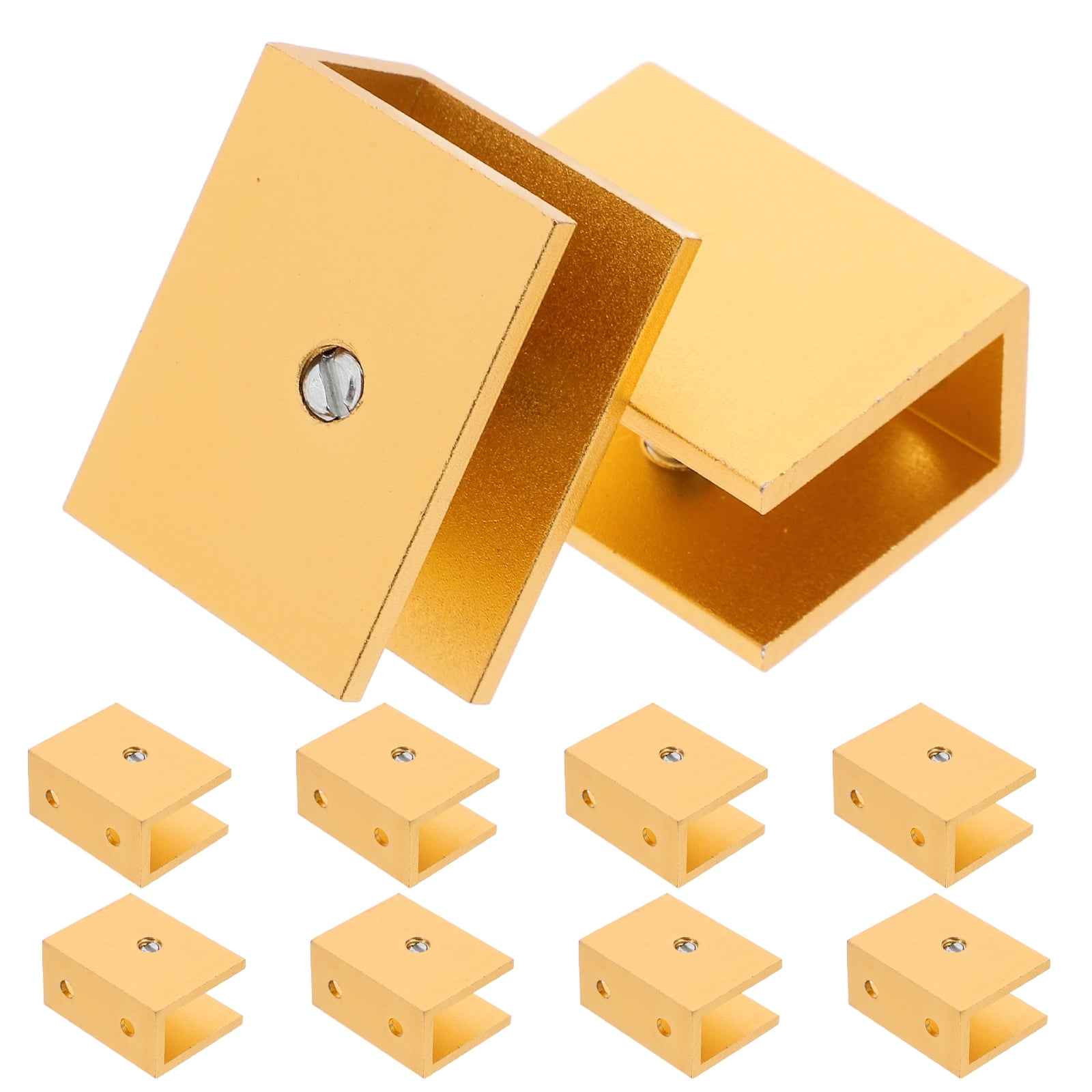OFFIGAM Golden U-Shaped Glass Shelf Support Bracket 10pcs for Prevent ...