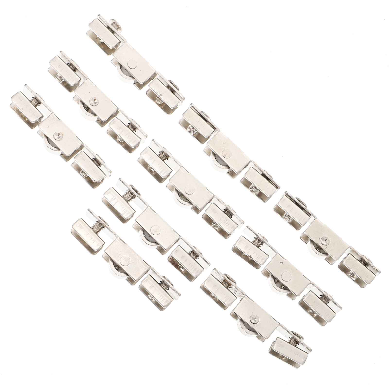 10 Pcs Glass Sliding Pulley Roller Hinges Door Wheels Silver - Walmart.com