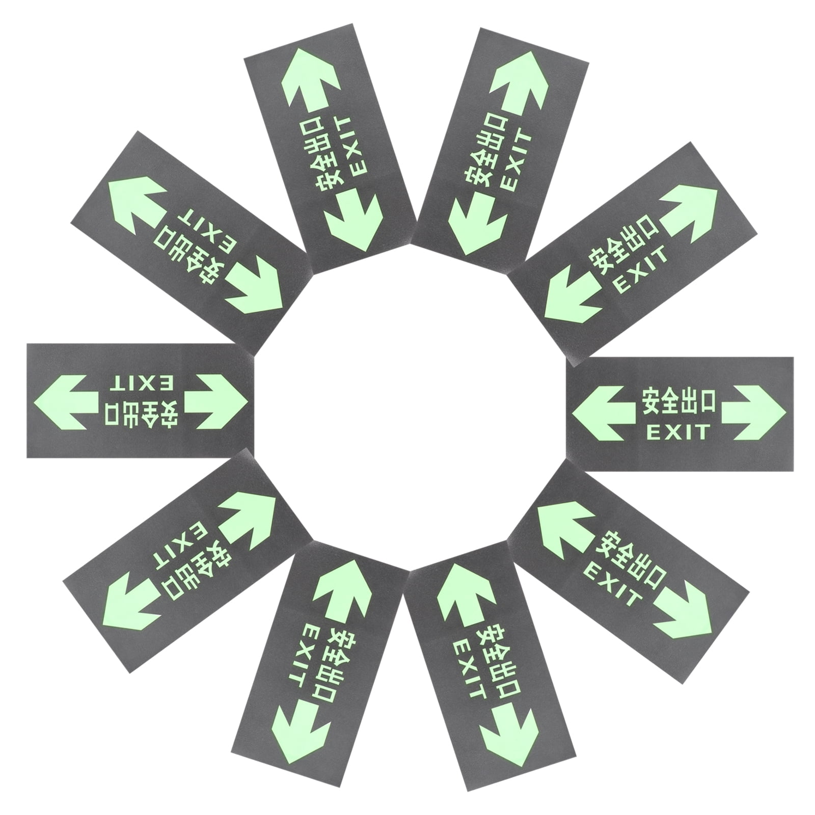 10 Pcs Glow-in-the-dark Safety Signs Owls Warning Entrance and Exit ...