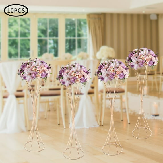 10 Pcs Gold Centerpieces for Table Wedding, 31.5in Tall Metal Trumpet ...