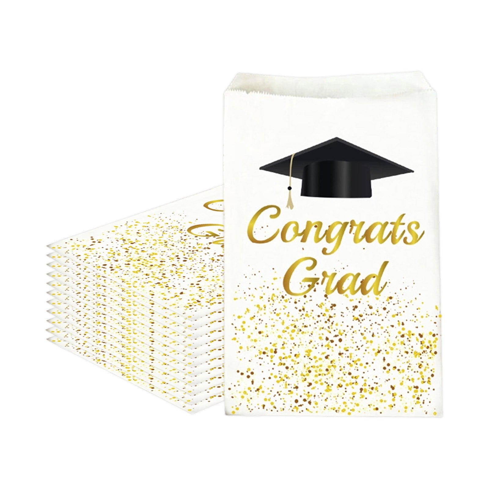 10 Pcs Graduation Candy Cookie Treat Bags,Graduation Party Favor Bags ...