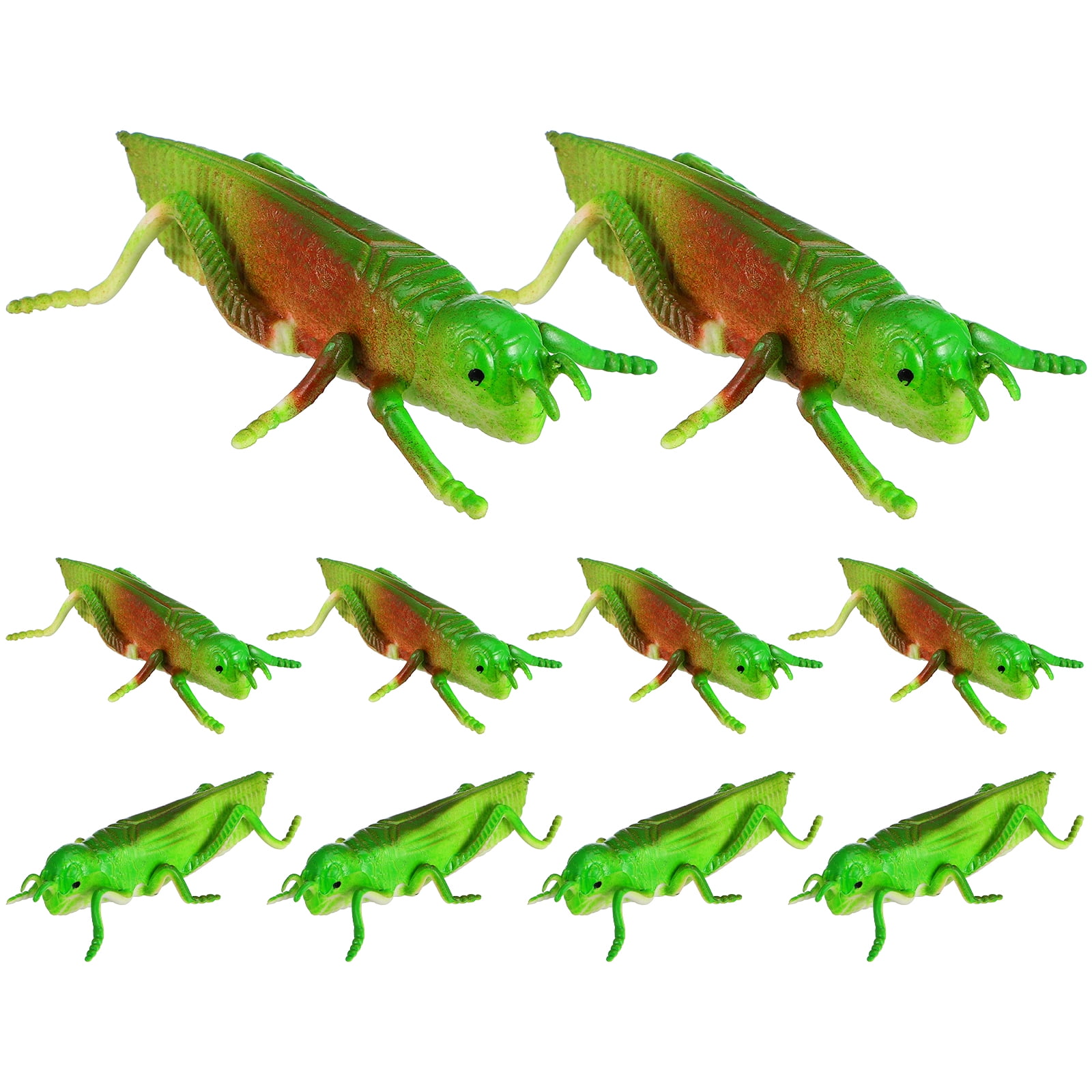 10 Pcs Grasshoppers Toy Plastic Sandbox Realistic Insects - Walmart.com