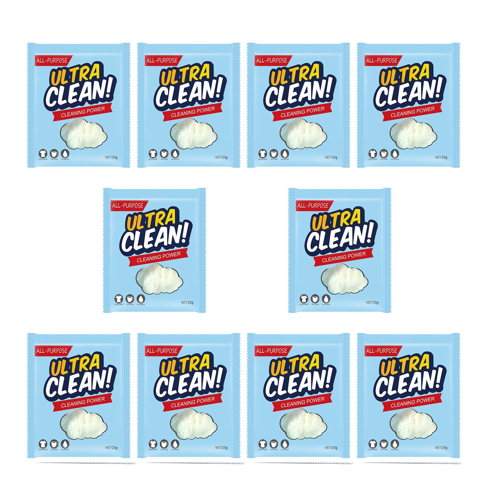 10 Pcs Grease Away Powder Cleaner,Multifunctional Cleaning Powder ...