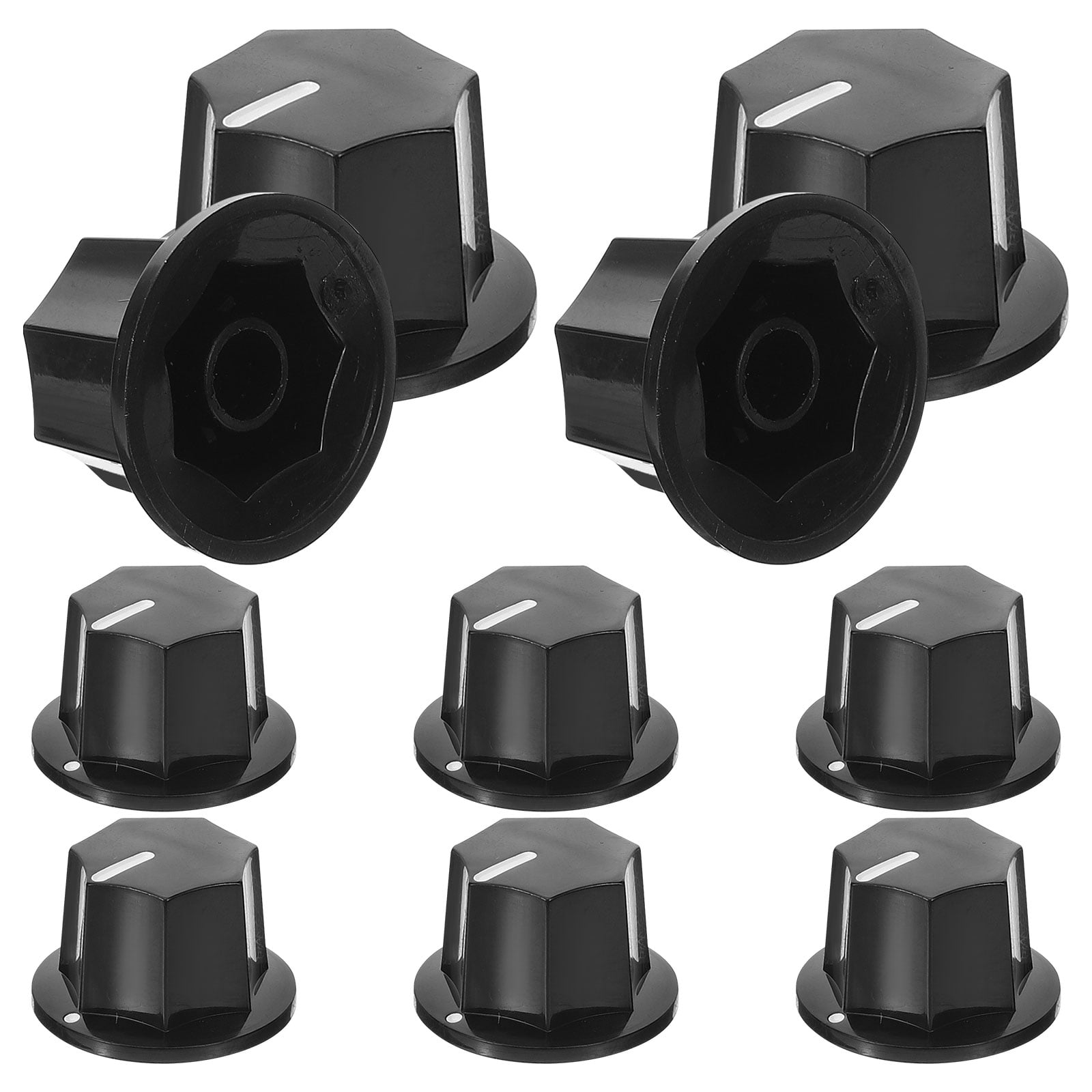 10 Pcs Guitar Amplifier Black Knob Knobs Volume Tone Control Caps for ...
