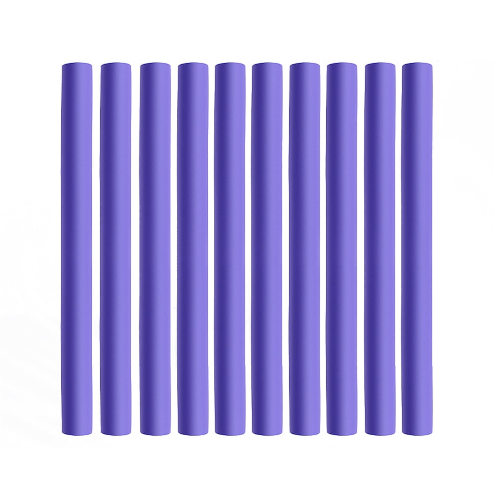 10 Pcs Hair Curlers Rollers Soft Rubber No Heat Hair Rods Rollers (24 x ...