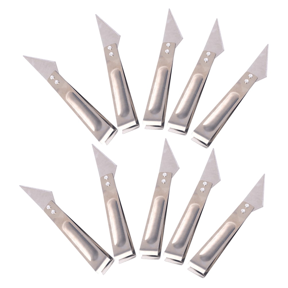 10 Pcs Hair Puller Tweezers Chicken Plume Stainless Steel - Walmart.com