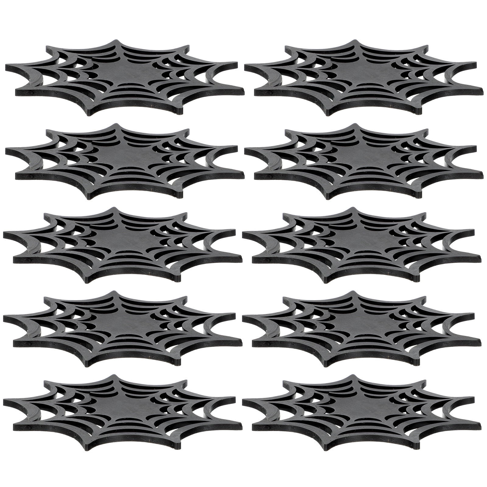 10 Pcs Halloween Car Coasters for Drinks Cup Holder Spider Web Funny ...