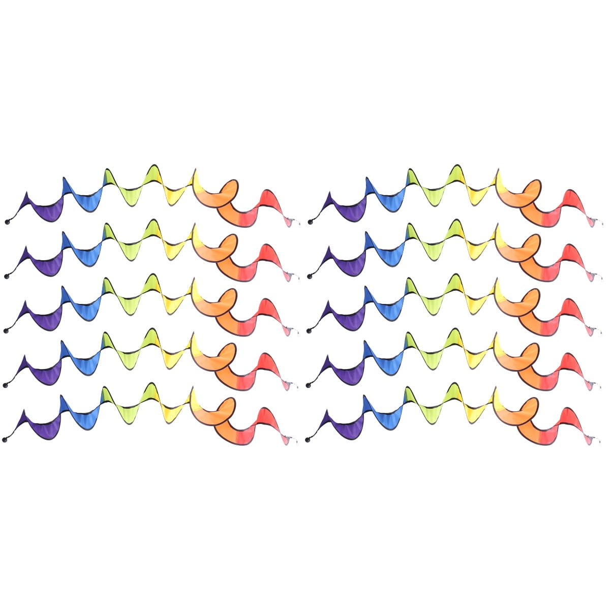 10 Pcs Hanging Spiral Rainbow Wind Rotating Windmill Colorful Wind Turn ...