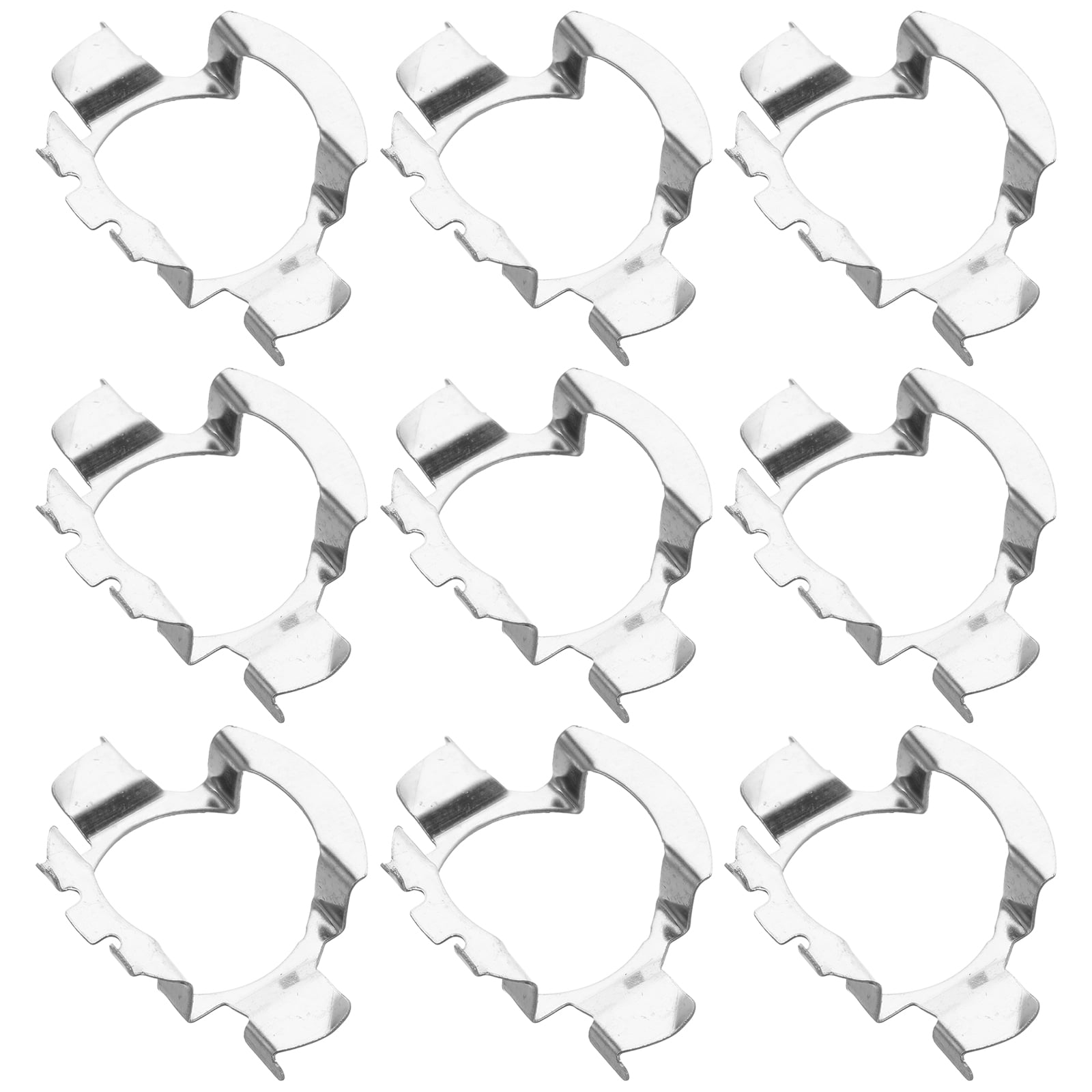 10 Pcs Headlight Base Card Metal Bulb Retainer Car Bulb Retaining Base ...
