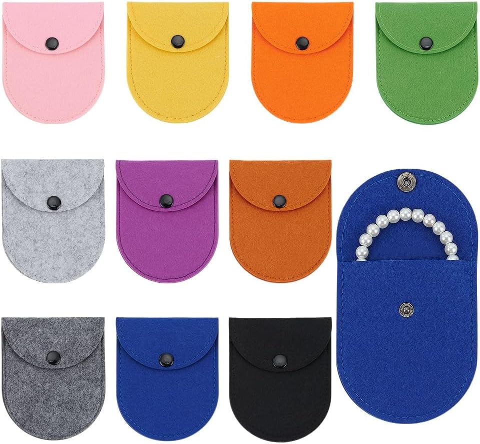 10 Pcs Hearing Pouch 10 Colors Coin Purses Small Jewelry Pouches ...