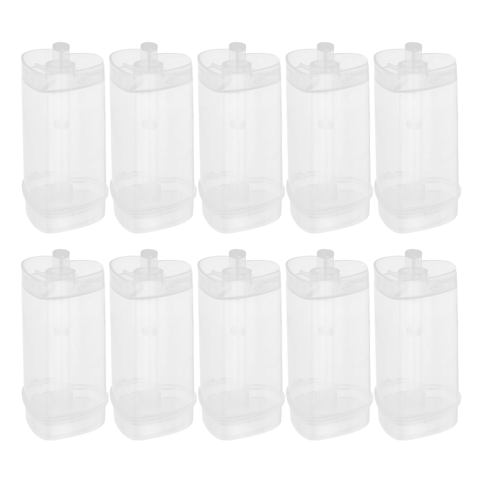10 Pcs Heart Shaped Plastic Containers Push Cake Tubes Push-Up Cake ...