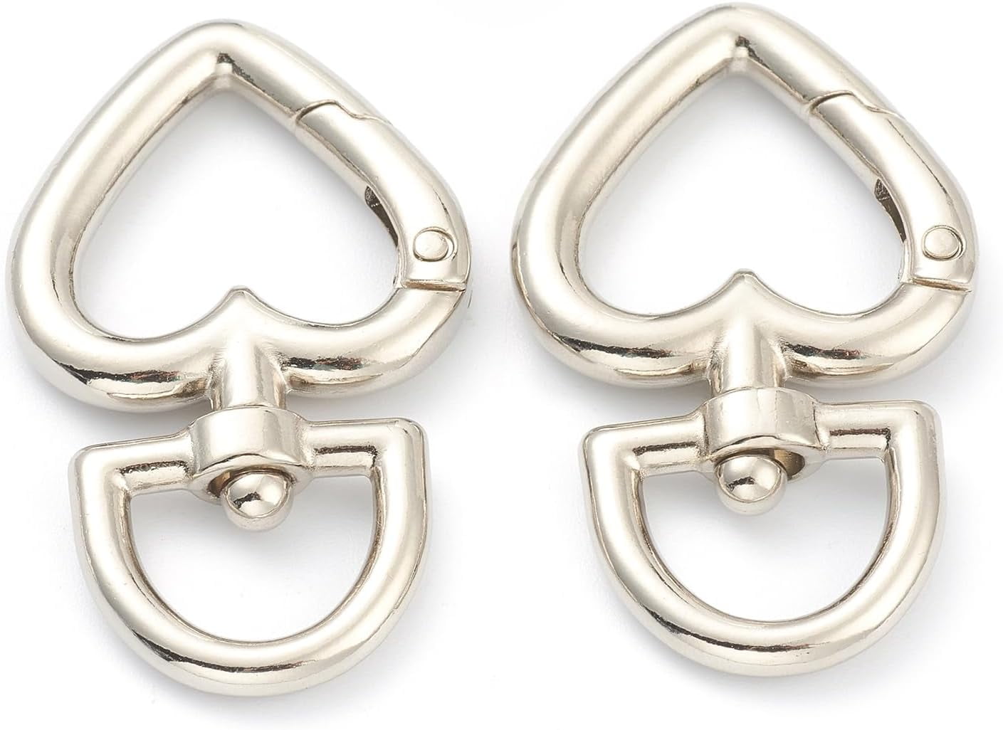 10 Pcs Heart Swivel Clasps Zinc Alloy Swivel Snap Hook Trigger Snap ...