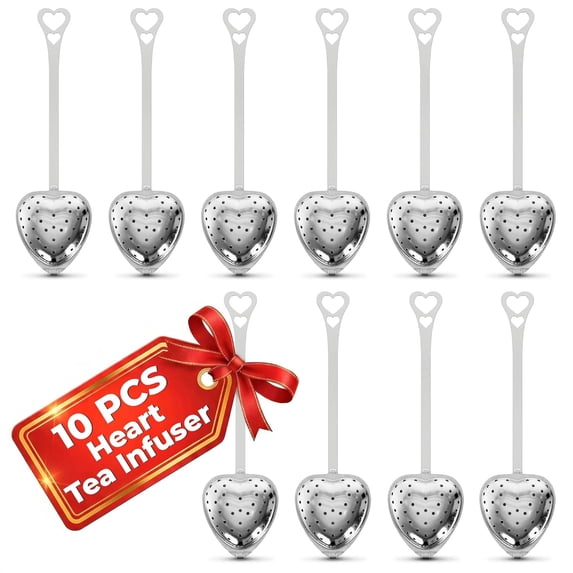 10 Pcs Heart Tea Inser for Loose Leaf Tea Steeper – Rust-Resistant ...