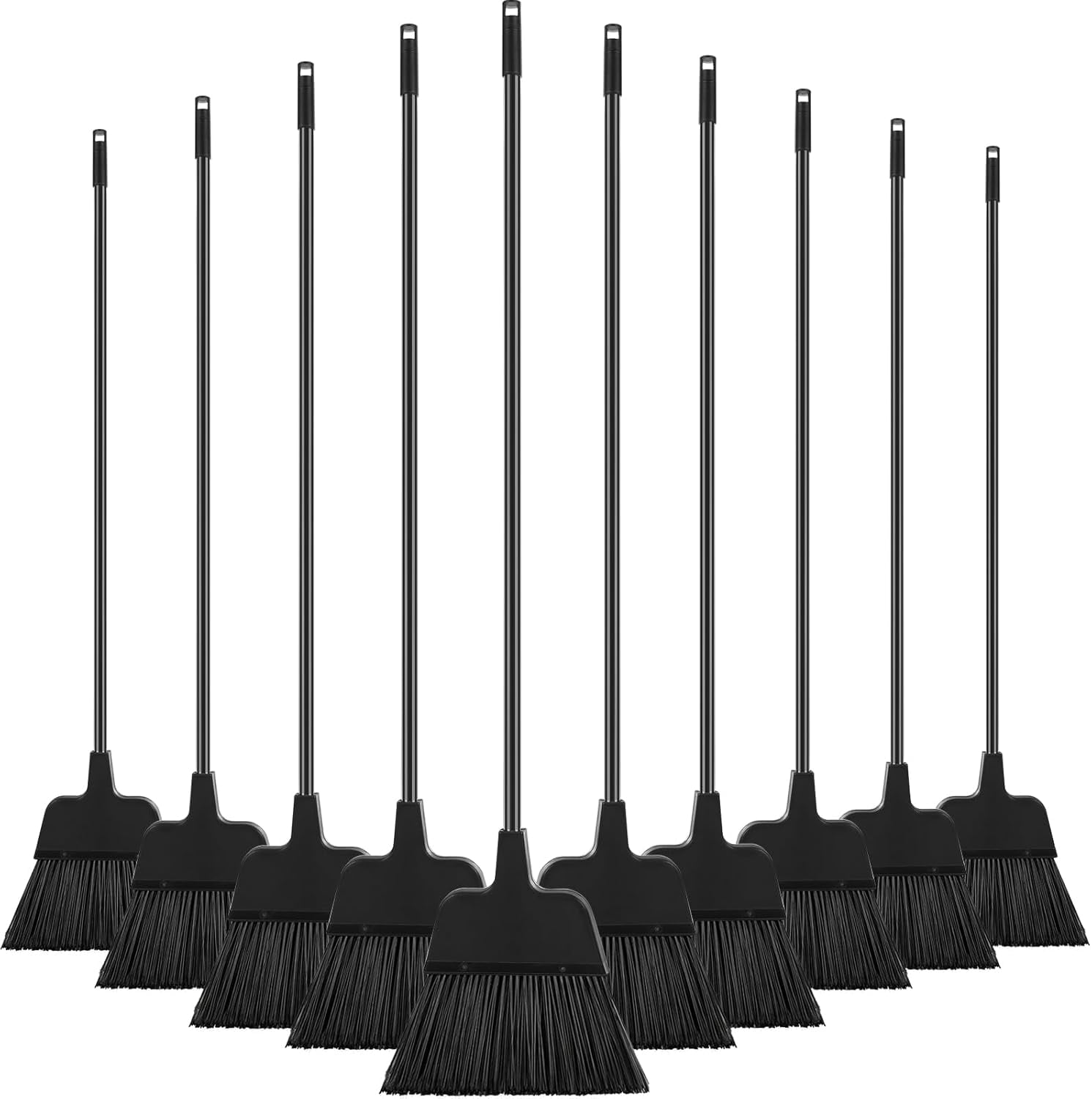 10 Pcs Heavy Duty Broom Bulk 54 Inch Outdoor Indoor Commercial Brooms ...