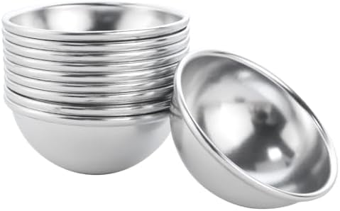 10 Pcs Hemisphere Cake Pan Anodized Aluminum Half Ball Cake Mould 3D ...