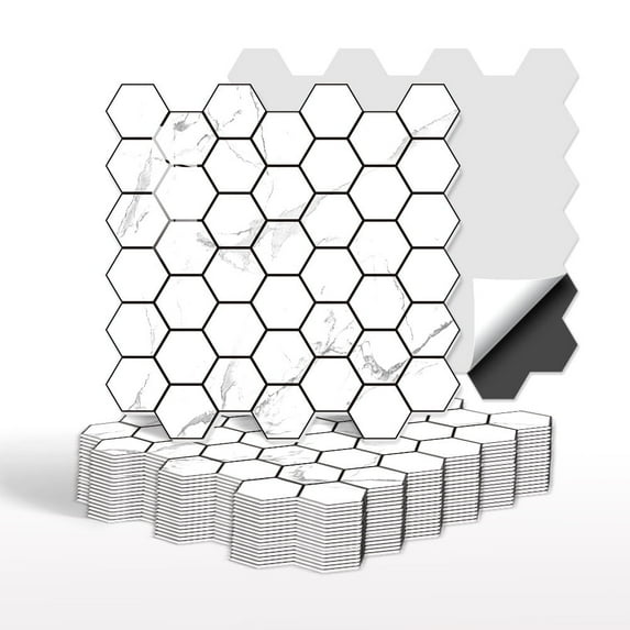 10 Pcs Hexagon Non-Slip Floor Sticker for Home Decor, 12" x 12" Peel ...