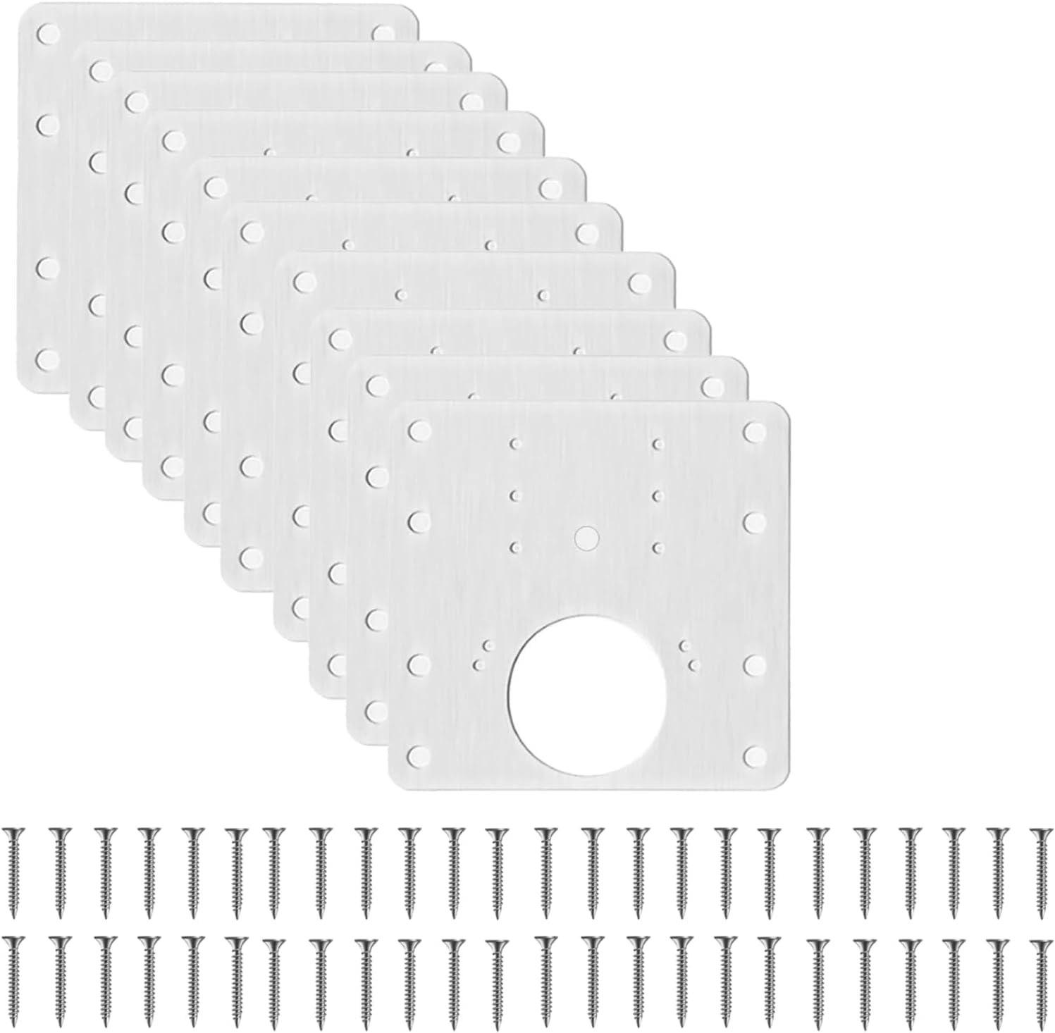 10 Pcs Hinges Repair Fixing Plates，Stainless Steel Board Cabinet Hinge ...