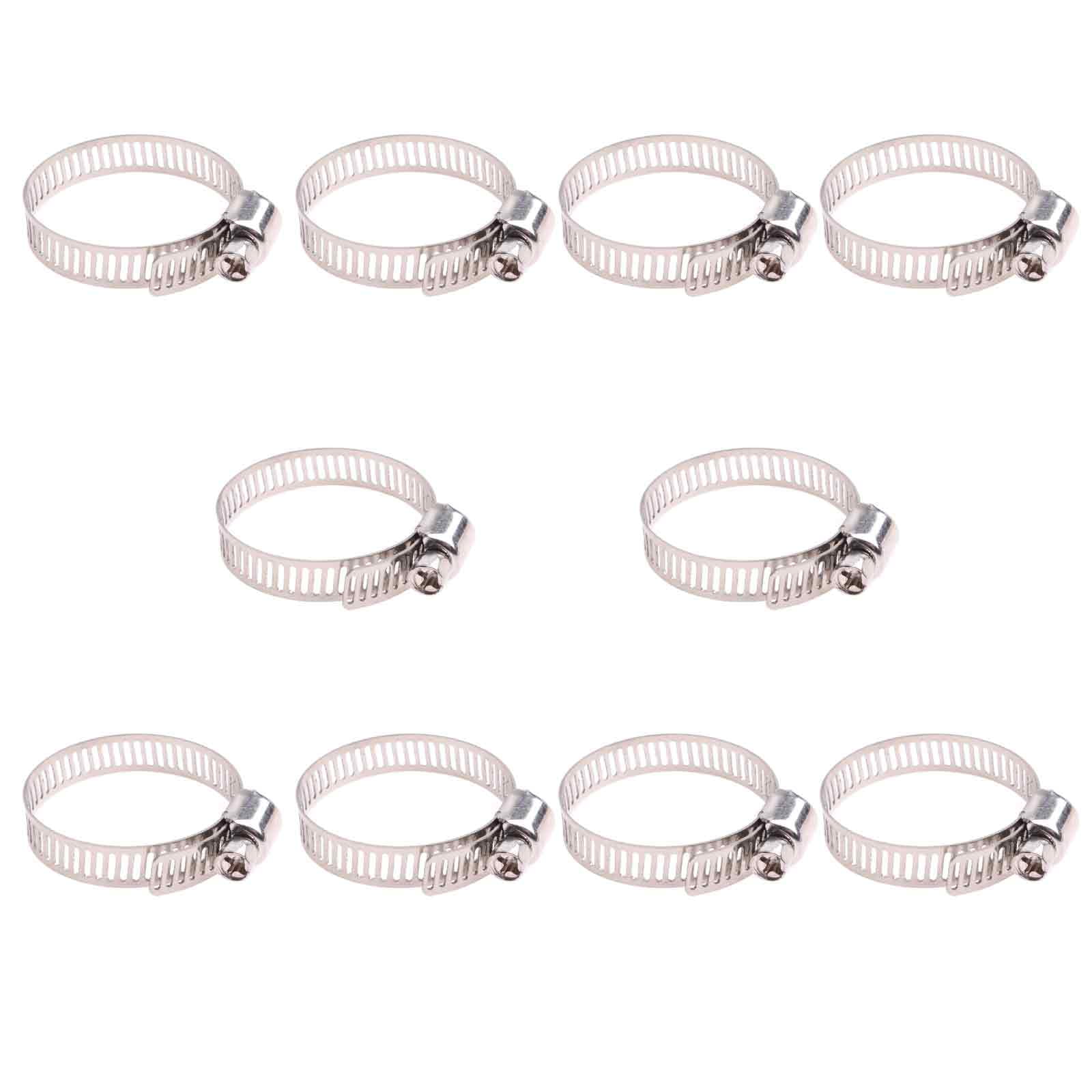 10 Pcs Hose Clips Set,Adjustable 25-38mm Range Hose Clamps,Stainless ...