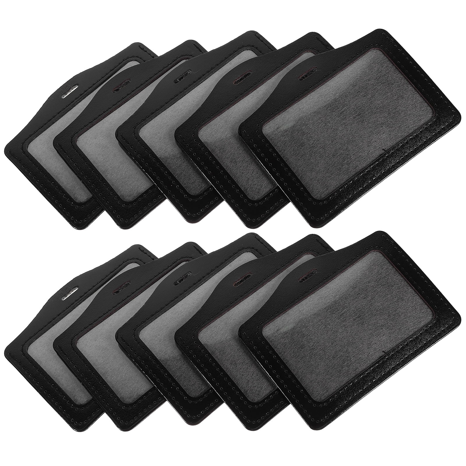 10 Pcs ID Card Holder Cards Protective Covers Horizontal Badge Name Tag ...