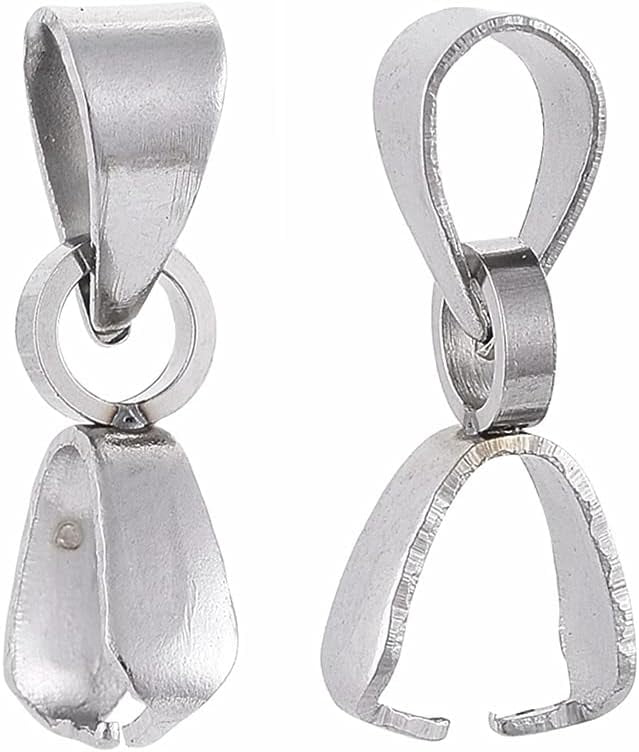 10 Pcs Ice Pick Pinch Bails Resistant 304 Stainless Steel Hook Pendant ...