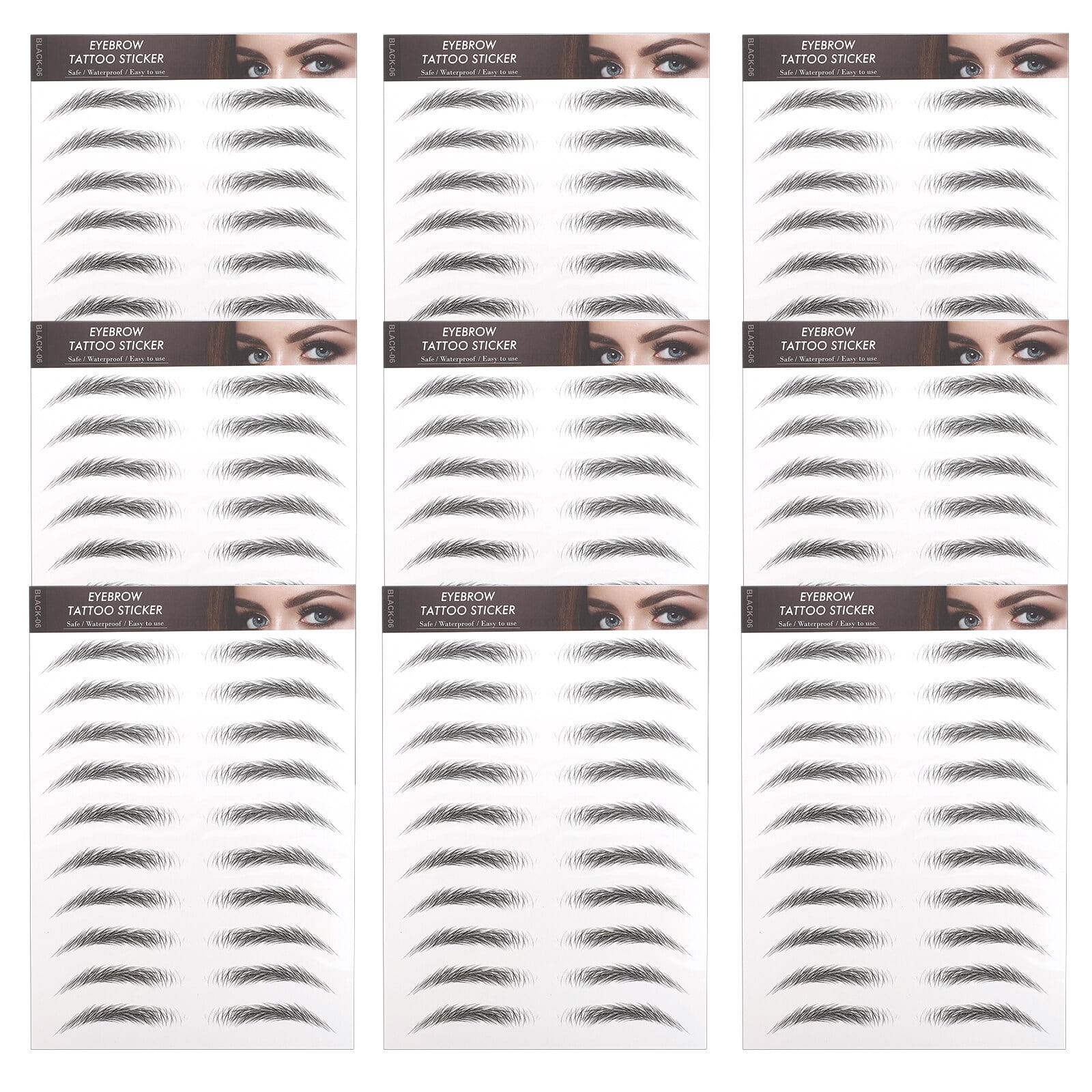 10 Pcs Imitation Eco Eyebrow Sticker Stickers Razor Essence Nail Miss ...