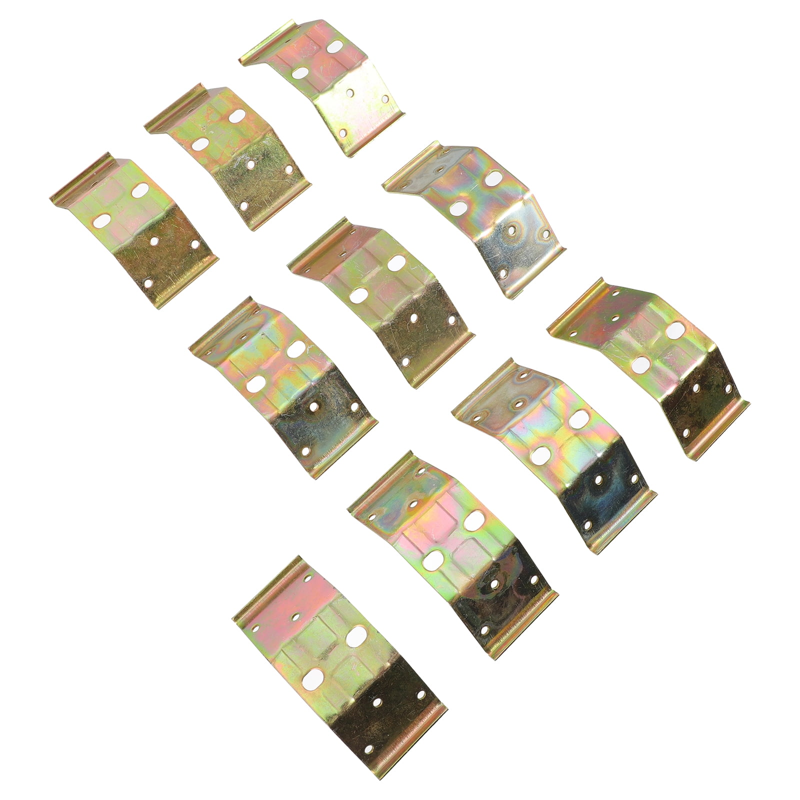 10 Pcs Iron Galvanized Heavy Duty Stand Brackets Corner Fixing Z-shape ...