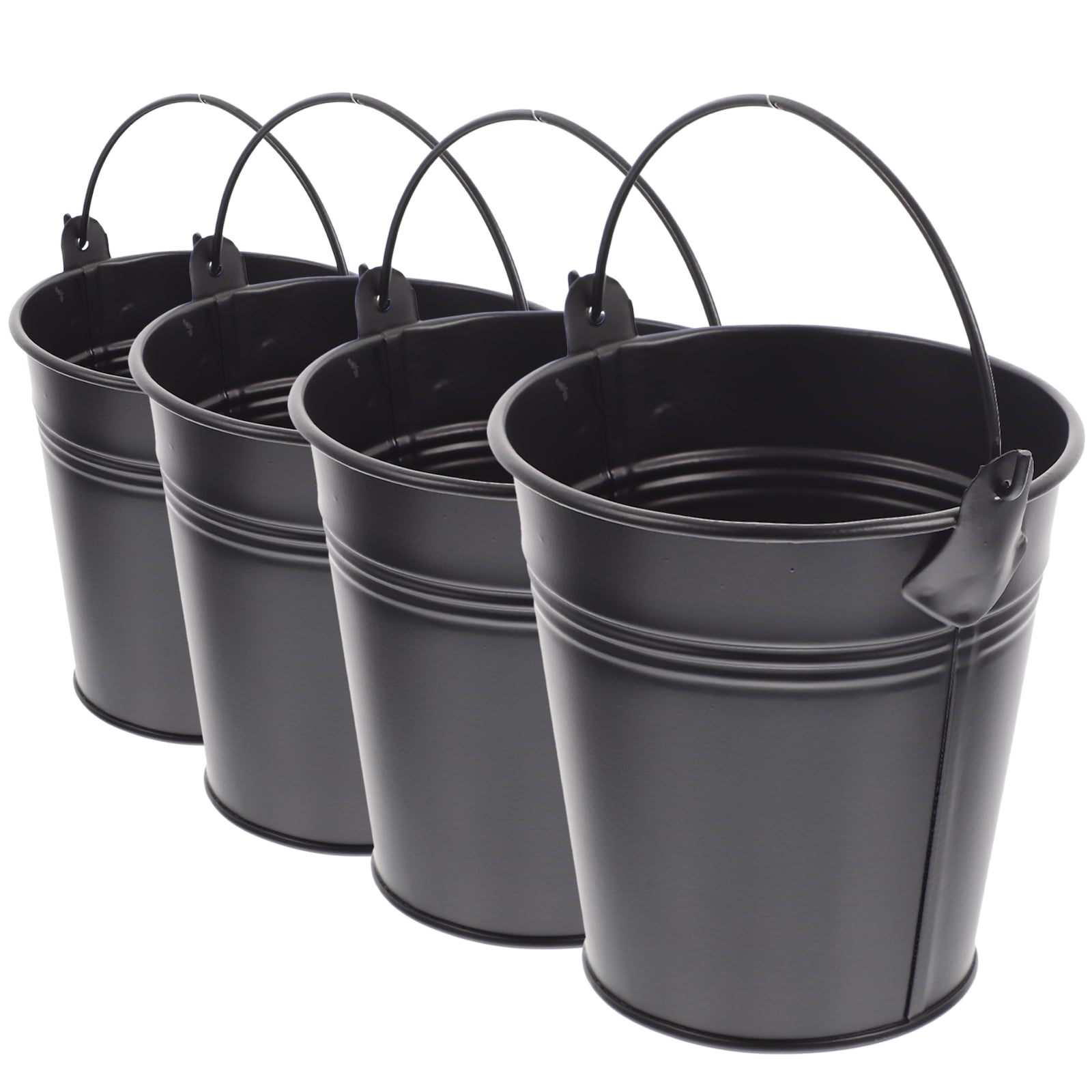 10 Pcs Iron Planter Desktop Flower Pot Storage Bucket with Handle for ...